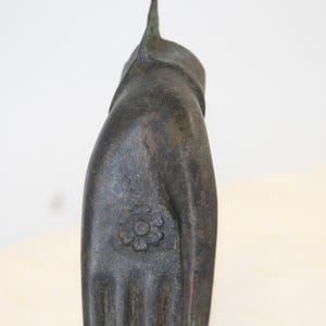 Black Hand Desk Decor Hand Figurine Hand Sculpture Black Hand Bronze ...
