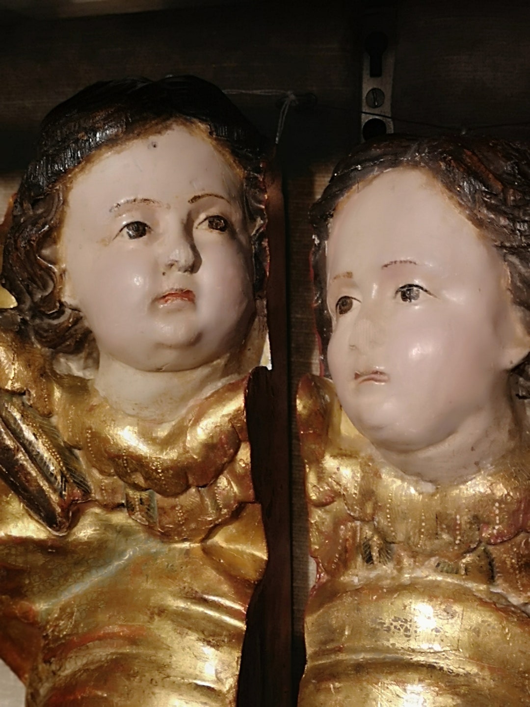 Gold Angels Wall Decor Gold Angels Figurines Baby Kids Child Giltwood ...