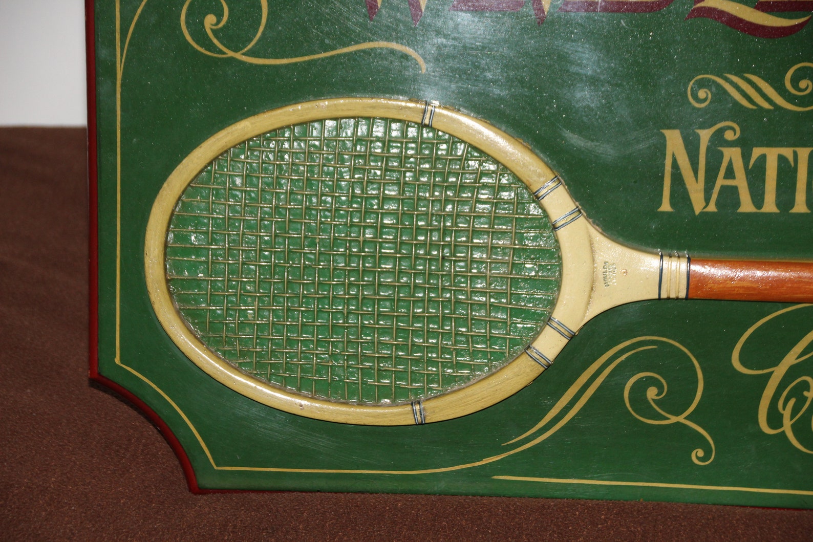 Large Tennis Sign Wimbledon Antique Tennis Art Tennis Wall - Etsy