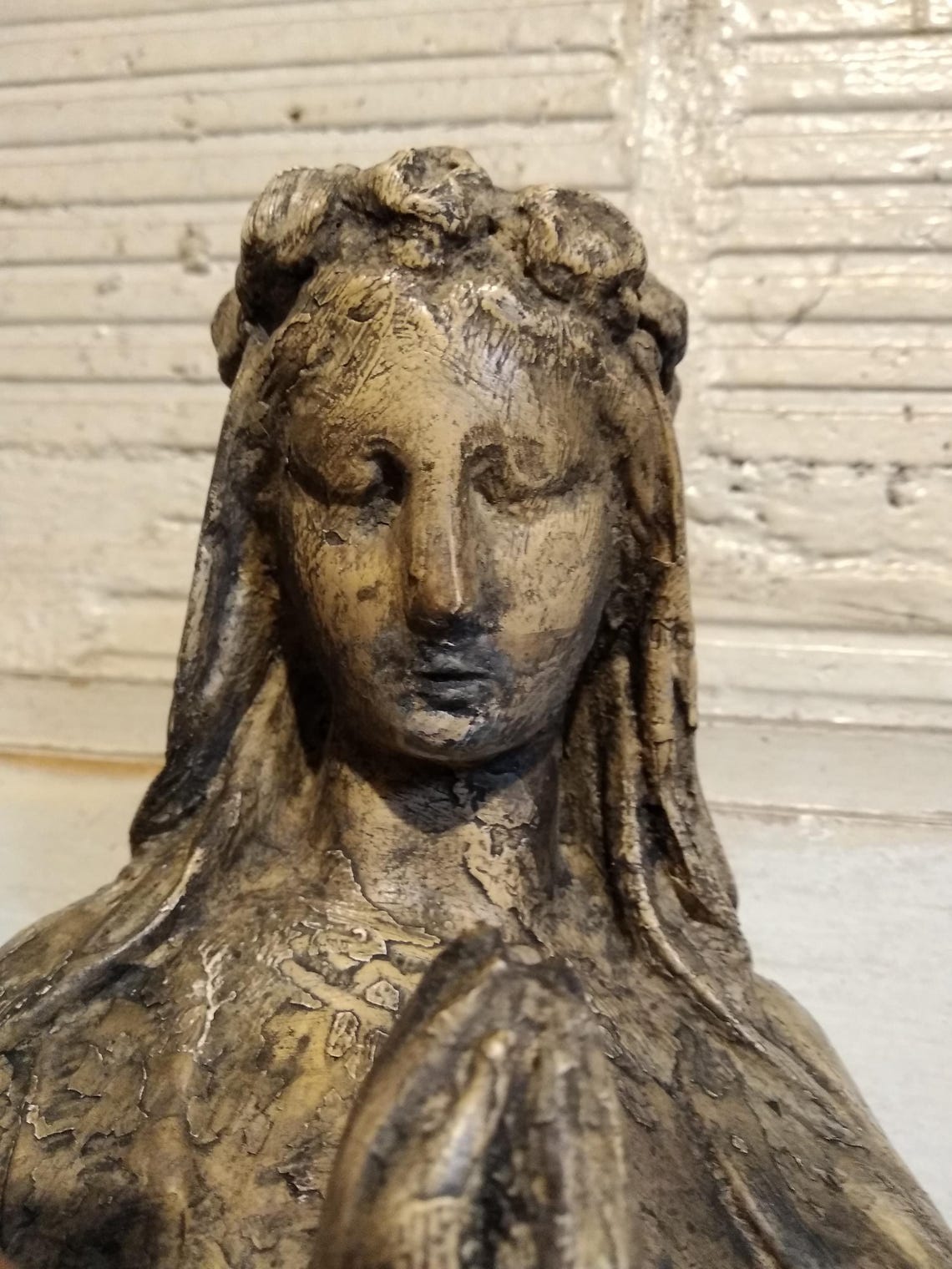 Antique French Virgin Mary Statue Religious Decor Sculpture Art - Etsy
