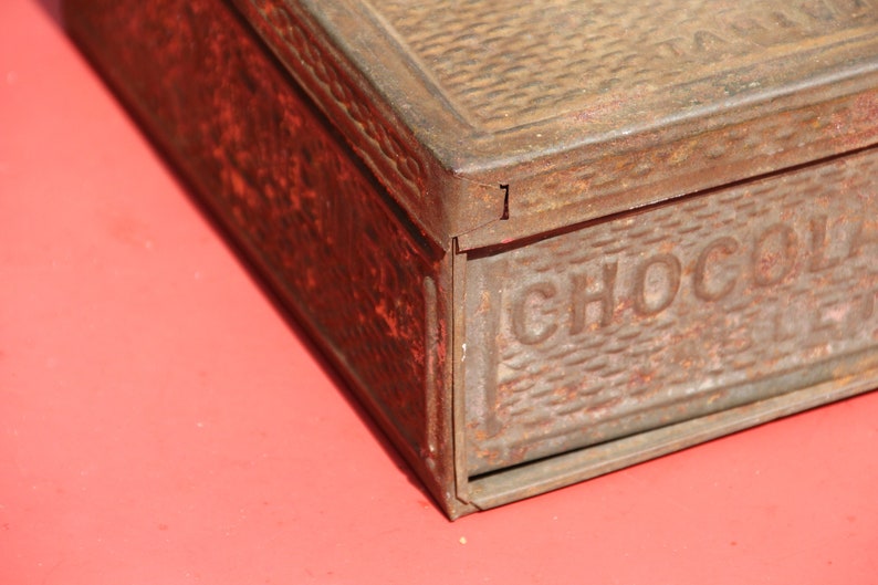 Vintage France Tin Metal Biscuits Box Candies Chocolate Box | Etsy