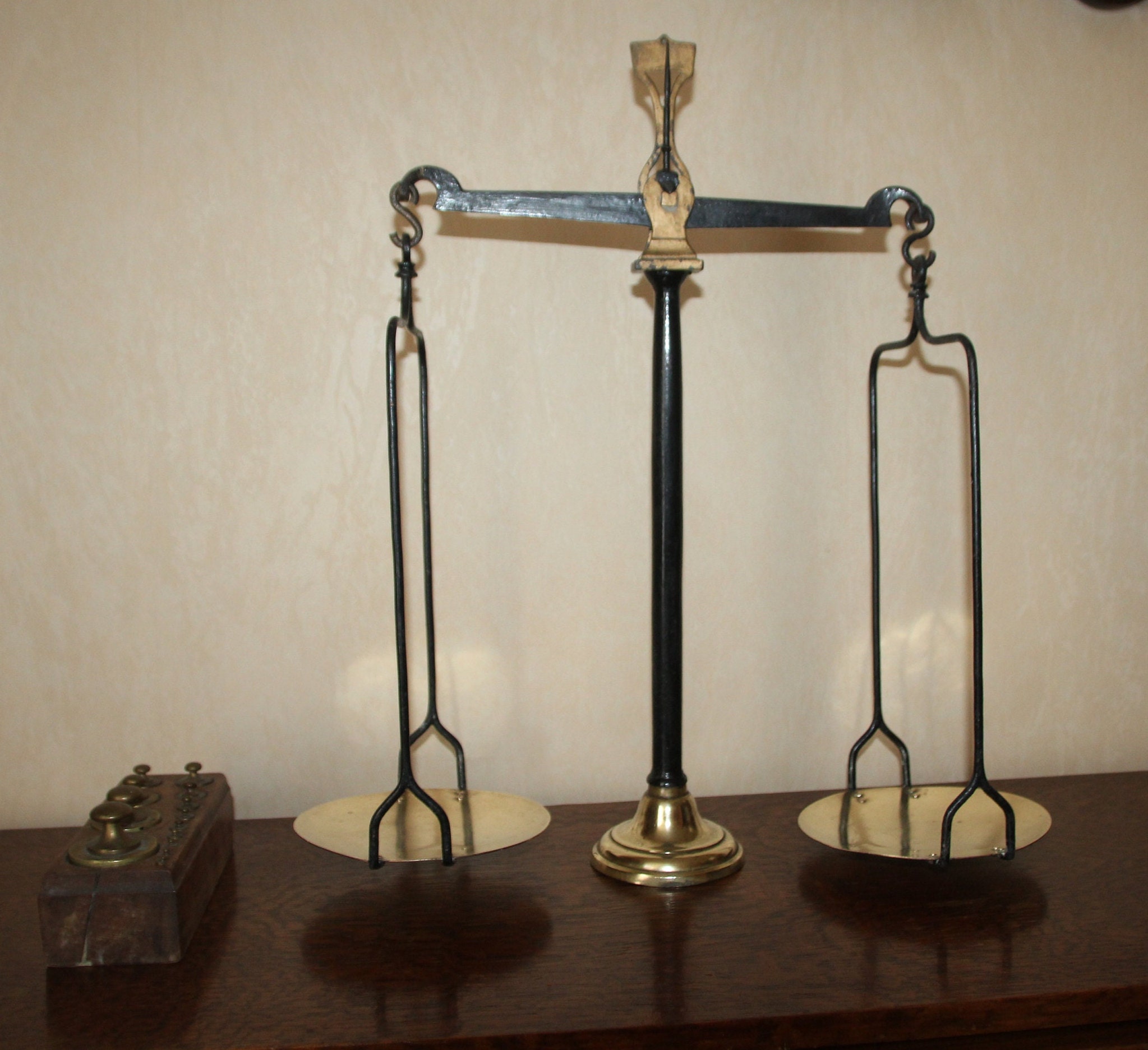 Vintage French Bakery Scales With Weights Kitchen Decor Kitchen Balance ...