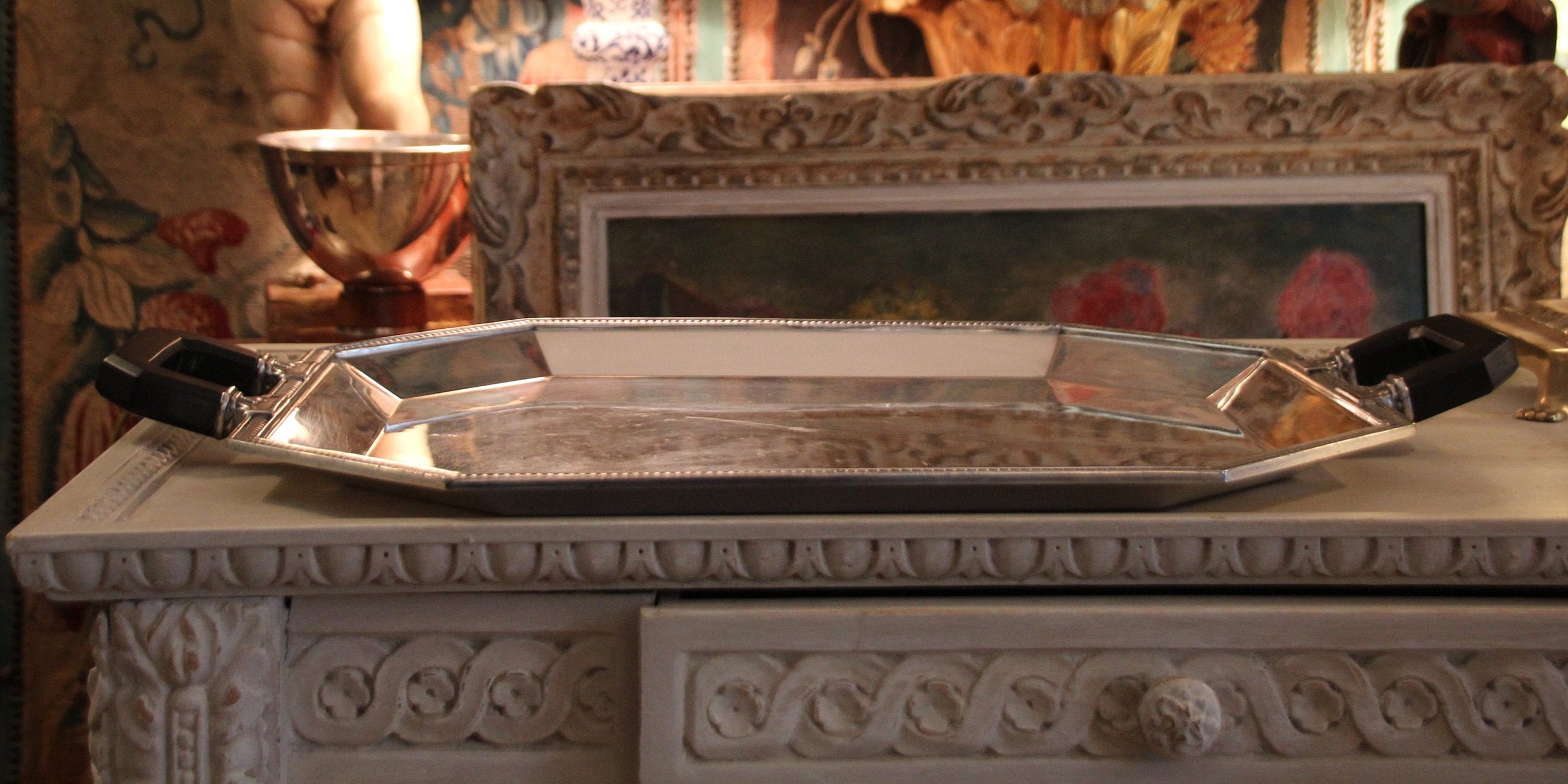 Silver Plate Tray Silver Tray Wedding Silver Tray With Handles - Etsy
