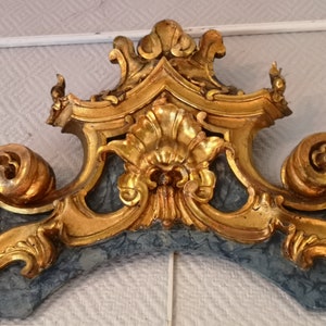 Antique Baroque Carved Wood Wall Decor Giltwood Pediment Gold Fronton ...