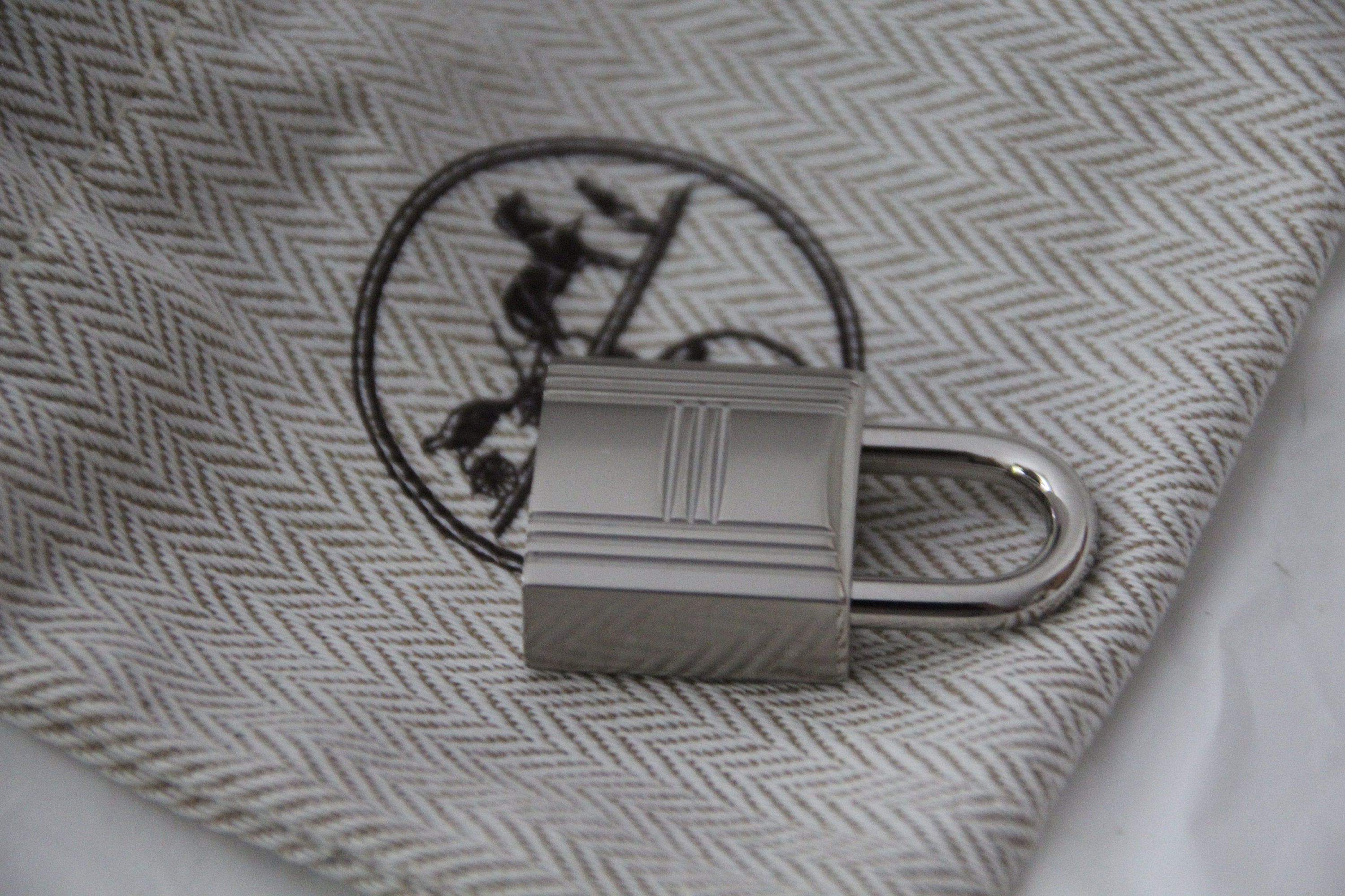 AUTHENTIC Hermes Palladium Padlock, Birkin Kelly Bag Charm - Etsy
