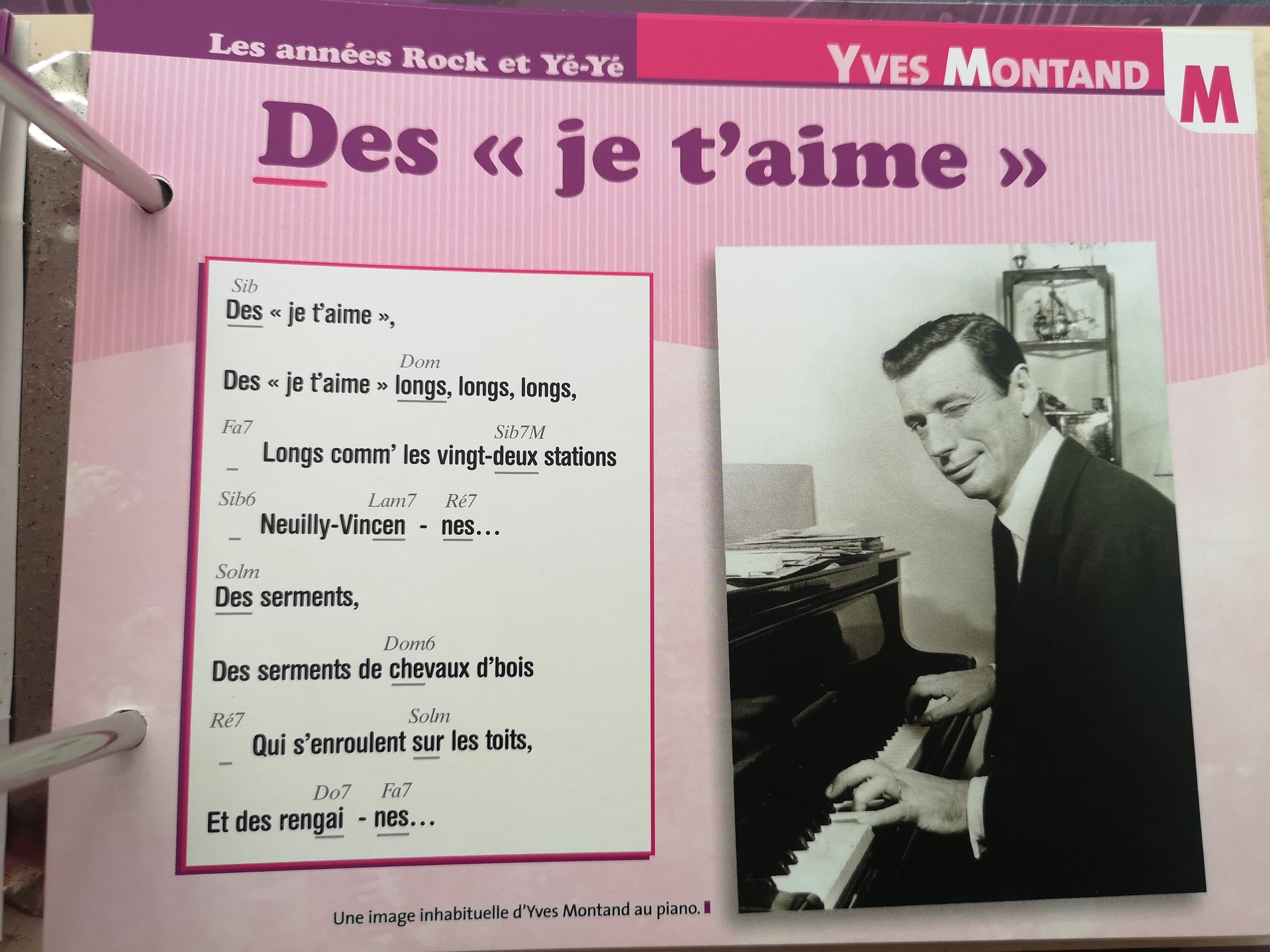 French Songs Binder of Cards Collector Retro Variety Song - Etsy