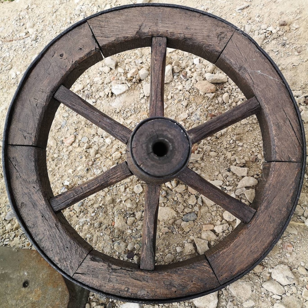 Wooden Wagon Wheel Wooden Car Wheel Antique Vintage Car Wheel Rustic ...