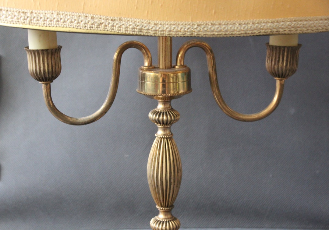 French Empire Style Lamp Beige Lampshade French Antique Desk Lamp ...