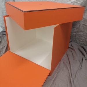 Extra Large Collectible Orange Box Large Authentic Hermes Box Fashion ...