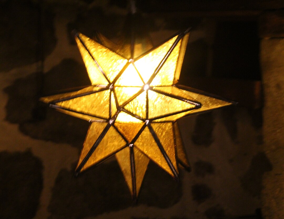 Star of Bethlehem Christmas Decor Entryway Gold Star Ceiling Light ...