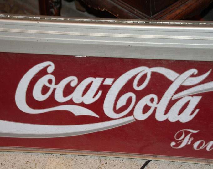 Coke Coca Cola Sign Beer Sign Vintage Sign Tin Sign Garage Sign Vintage ...
