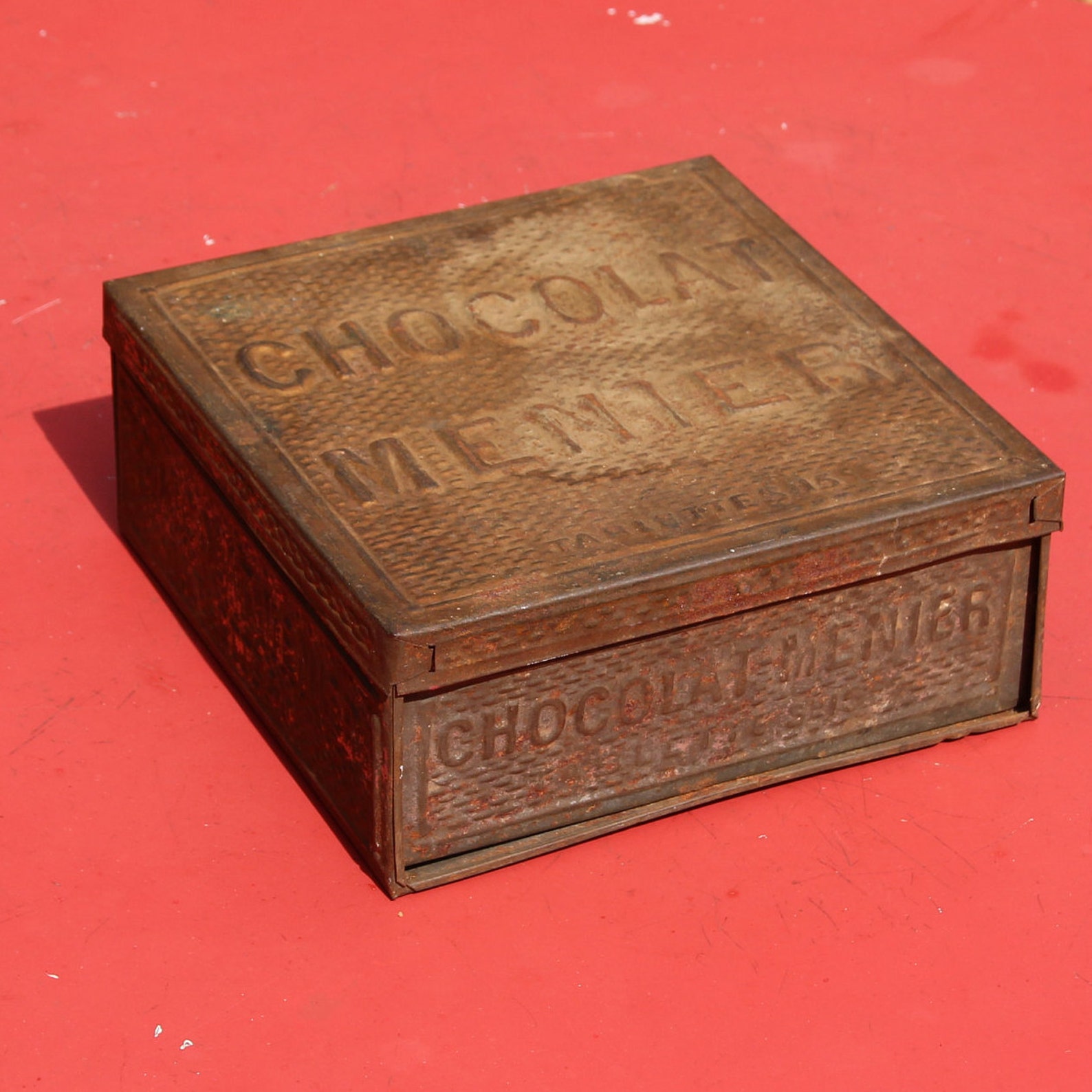 Vintage France Tin Metal Biscuits Box Candies Chocolate Box | Etsy