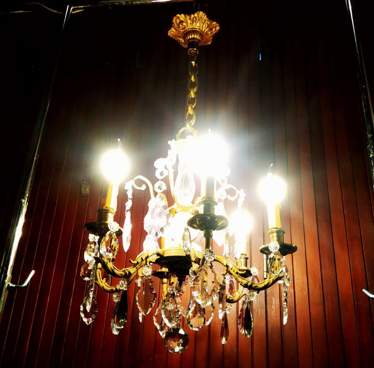 Gold Light Fixture Chandelier Lighting Crystal Pendants Pendant Light ...