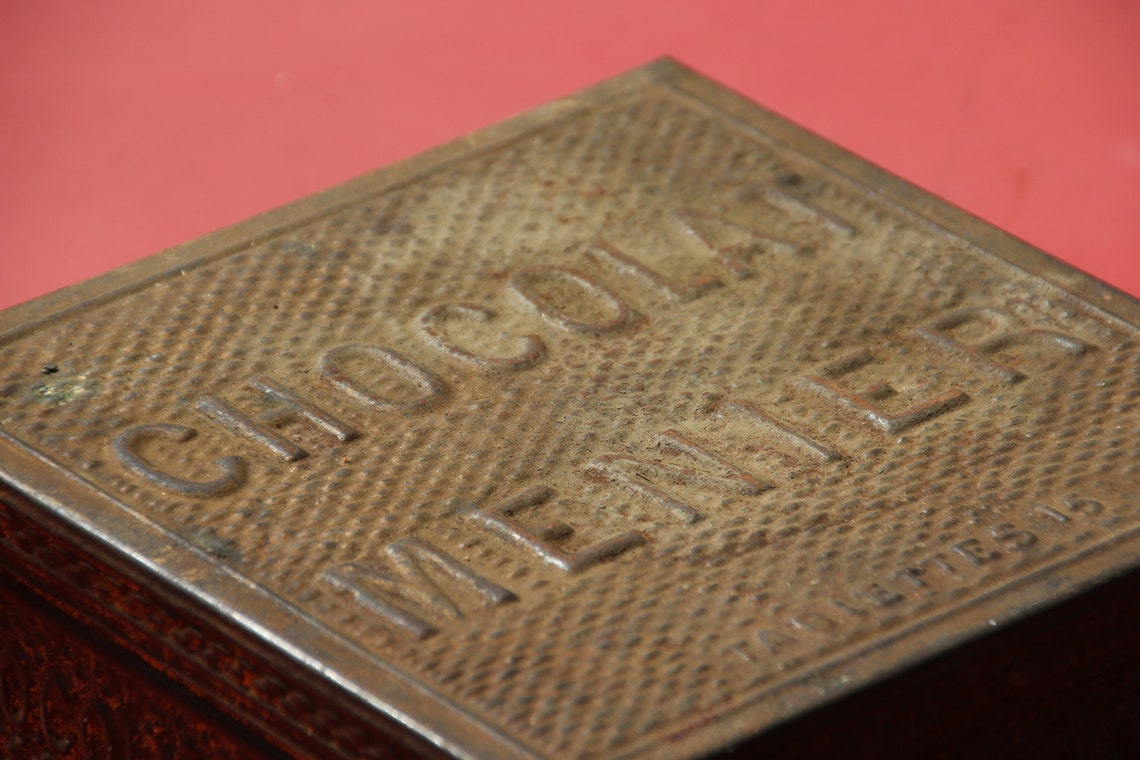 Vintage France tin metal biscuits box Candies Chocolate box | Etsy