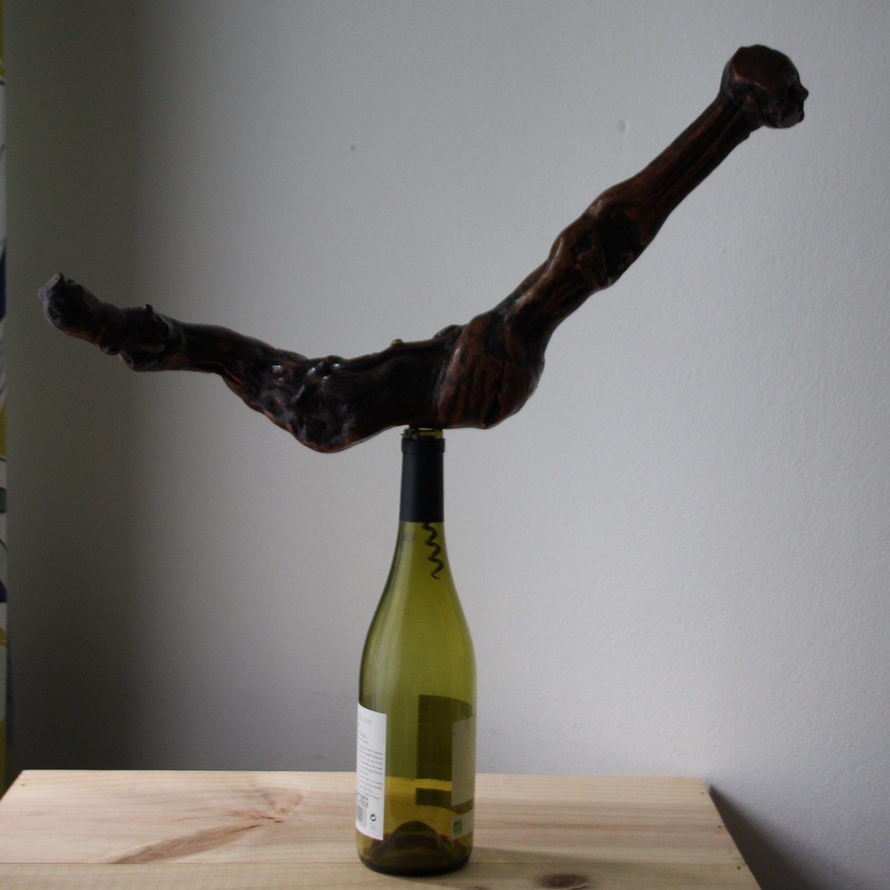 Large French Vintage Corkscrew Giant Wood Corkscrew Grapevine Root ...