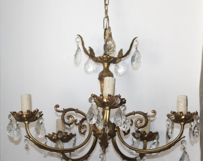 Antique French Style Vintage Crystal Chandelier Hollywood Ballroom ...