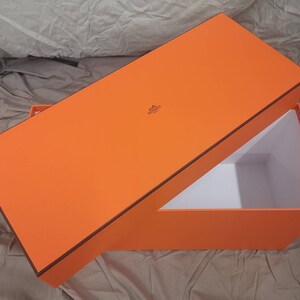 Large Collectible Authentic Hermes Orange Box Hermes Fashion ...