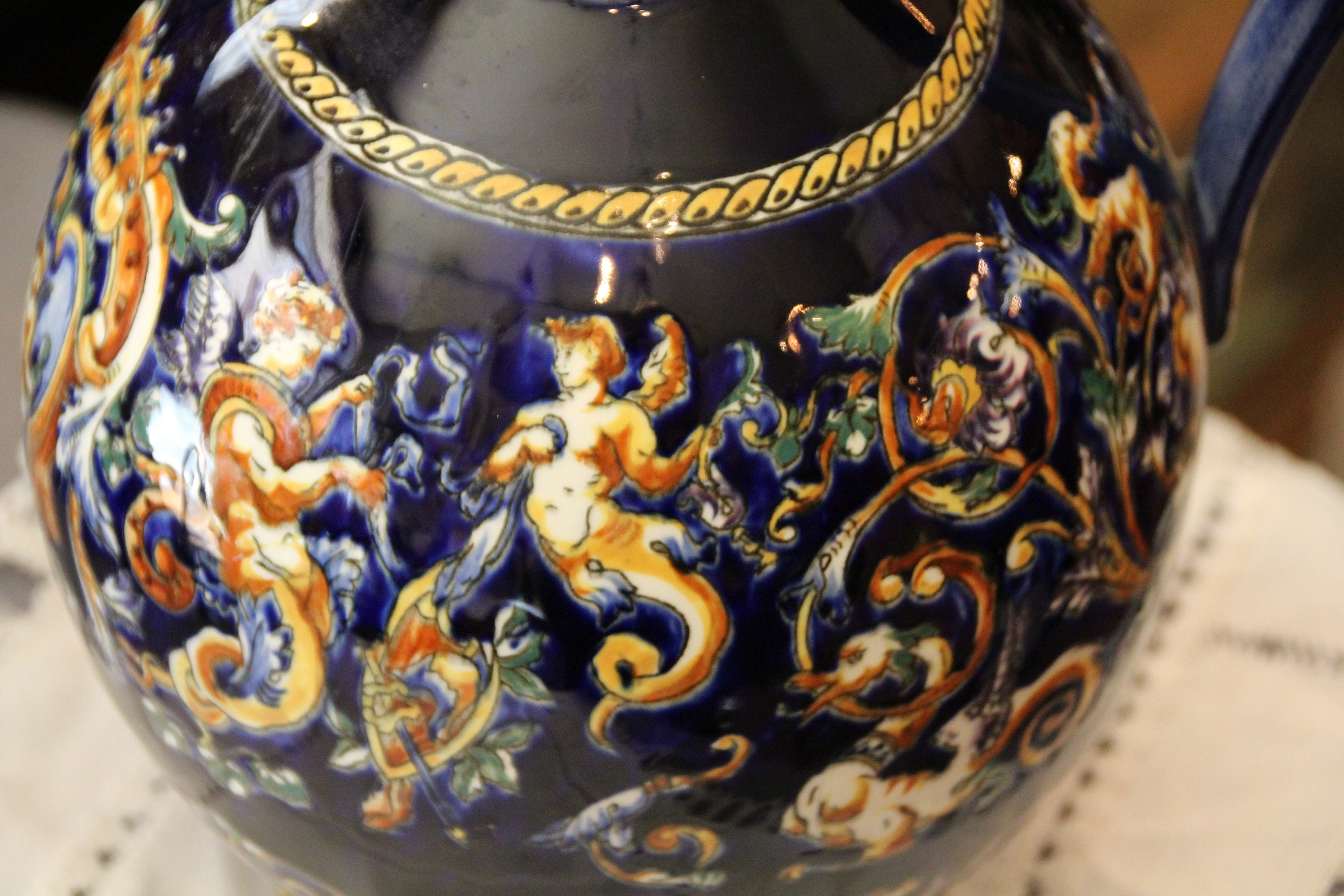 Large blue pitcher jug Water pitcher Pottery pitcher Wedding | Etsy