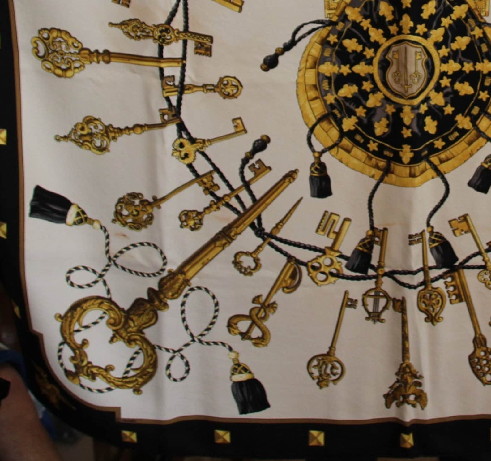 Hermes Silk Scarf Hermes Scarf Authentic Hermes Scarf Ladies Scarf Gold ...