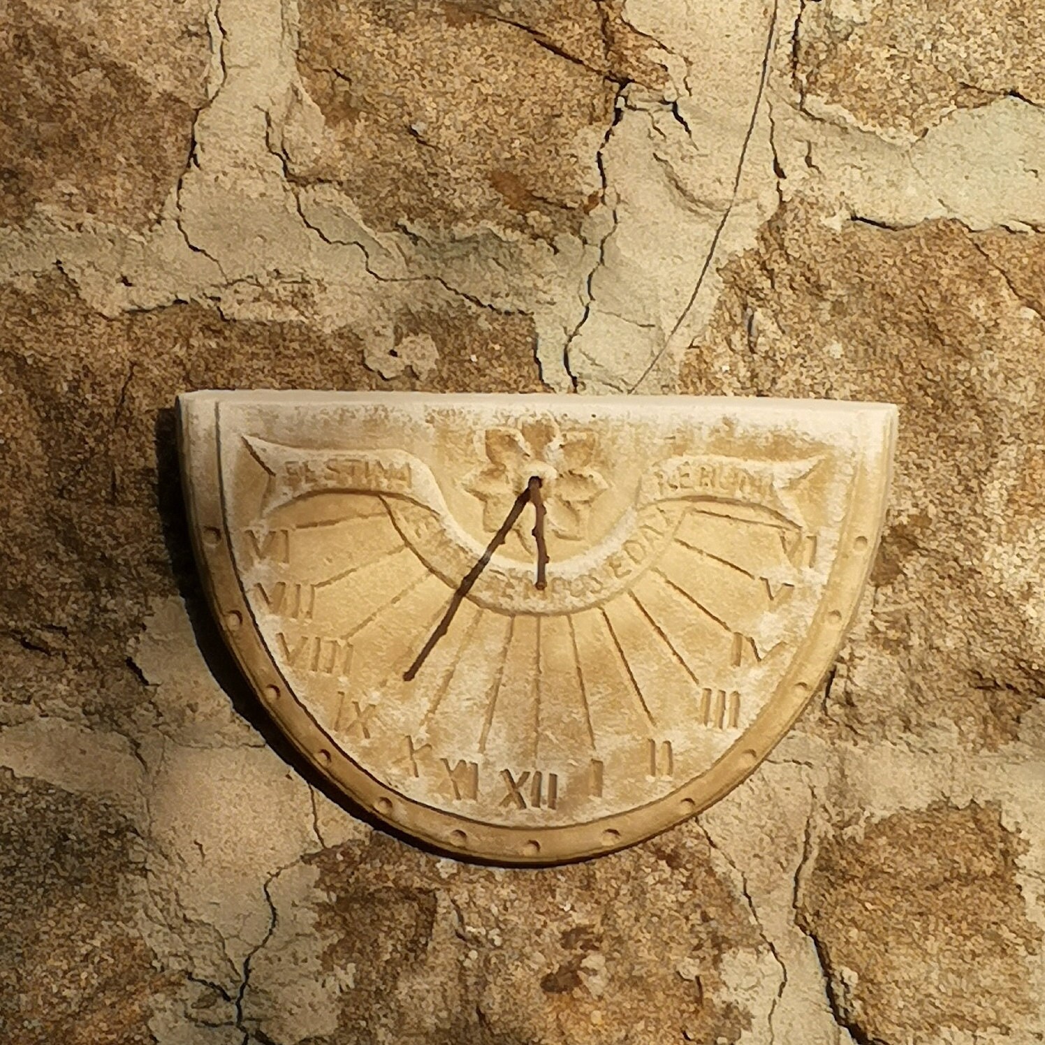 French Antique Stone Sundial Wall Sun Dial Solar Clock Roman - Etsy