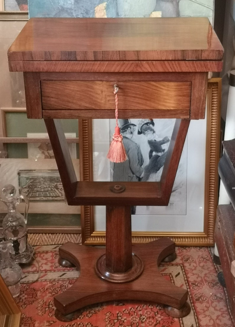 Antique Chess Game Table Backgammon Folding Table Inlaid Poker - Etsy