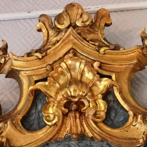 Antique Baroque Carved Wood Wall Decor Giltwood Pediment Gold Fronton ...