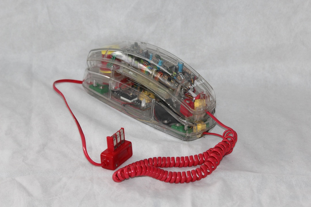 Vintage Clear Transparent Phone 1990s Duophone Land Line Home Phone ...