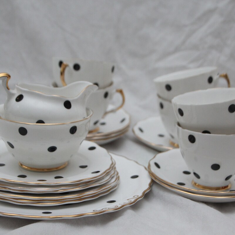 Black Tea Set - Etsy