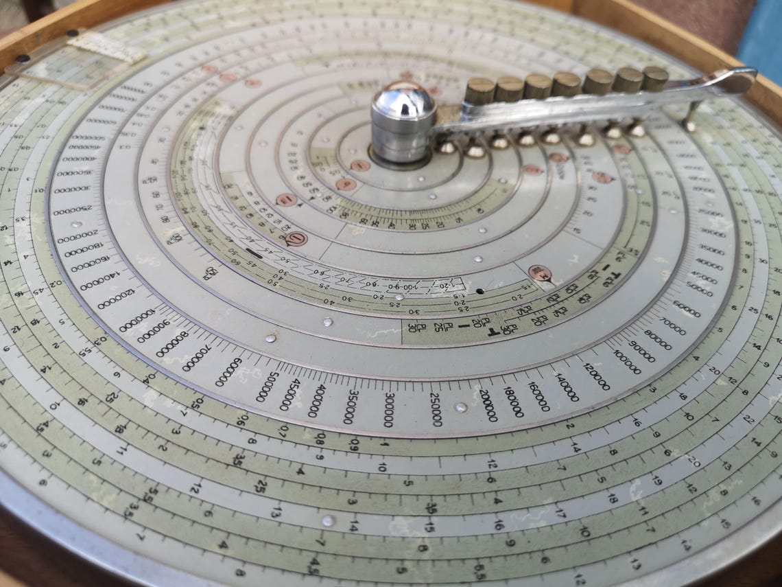 Antique Mechanical Calculator Office Desk Decor Calculating Device Old ...