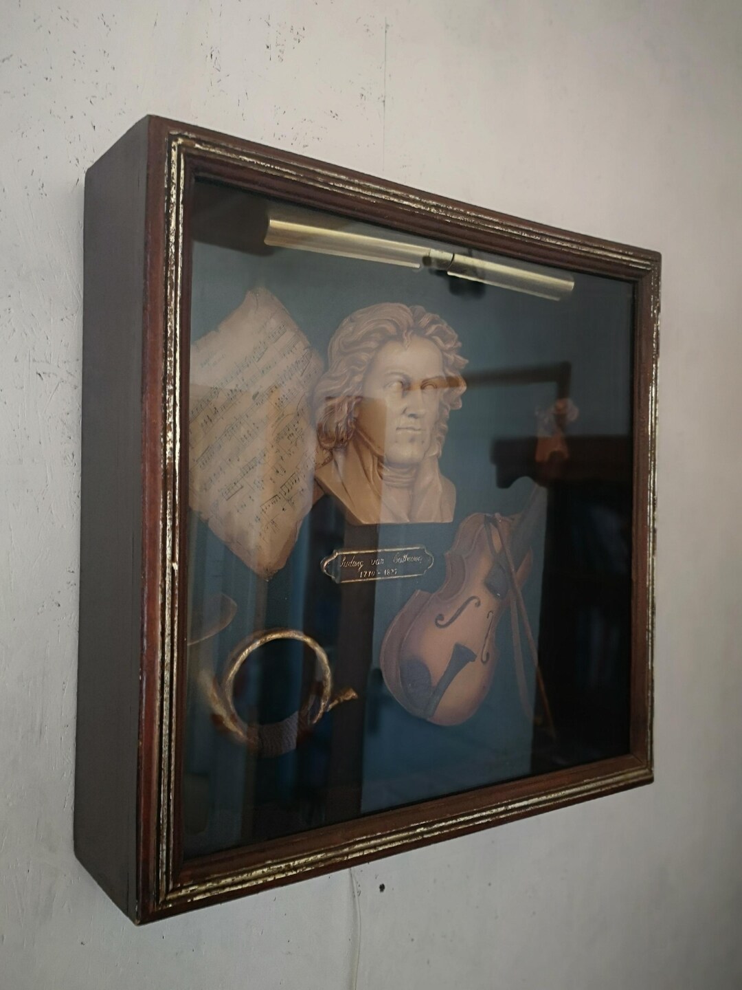 Composer Beethoven Bust Statue Shadow Box Musician Classical Music ...