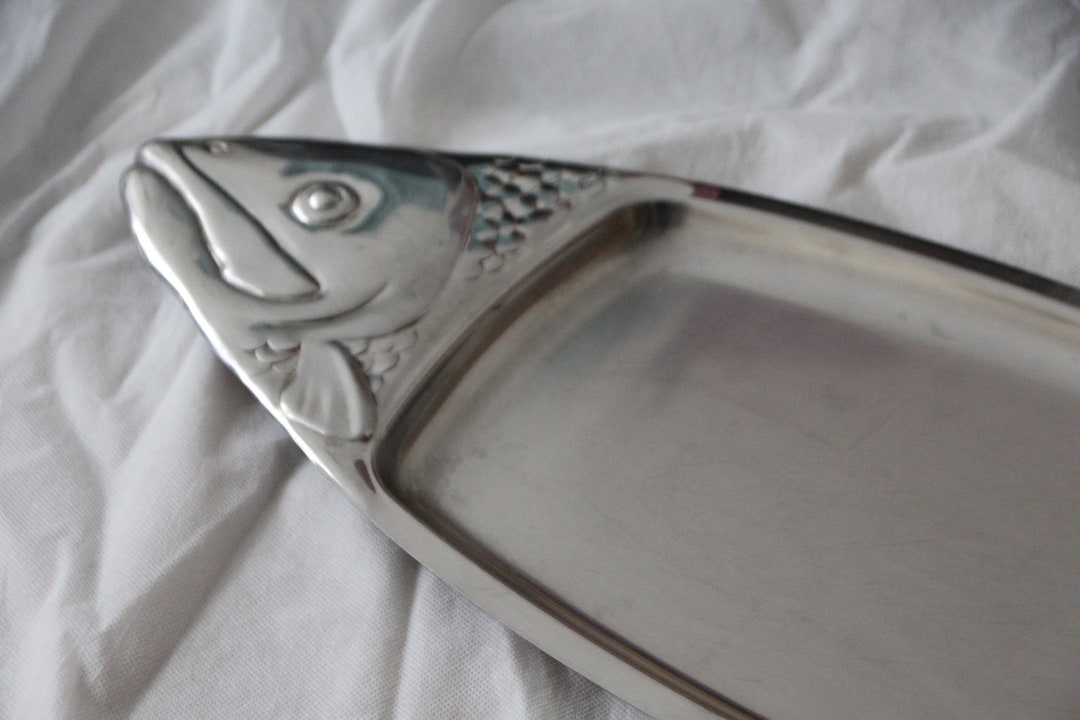 Large Stainless Steel Fish Serving Tray Catering Tray Fish Serving ...