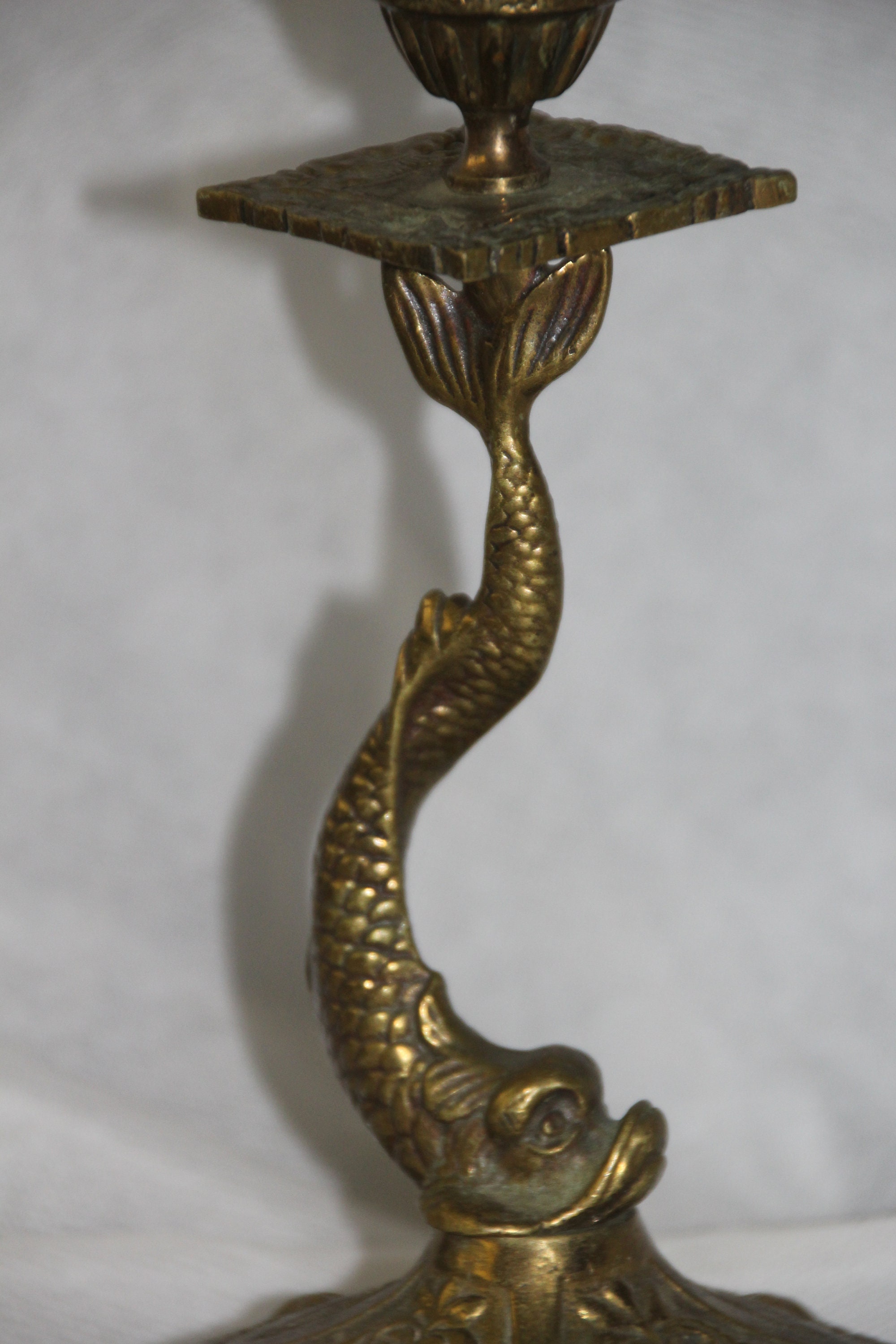 Bronze Dolphin Candlestick Holder Dolphin Decor Gold - Etsy
