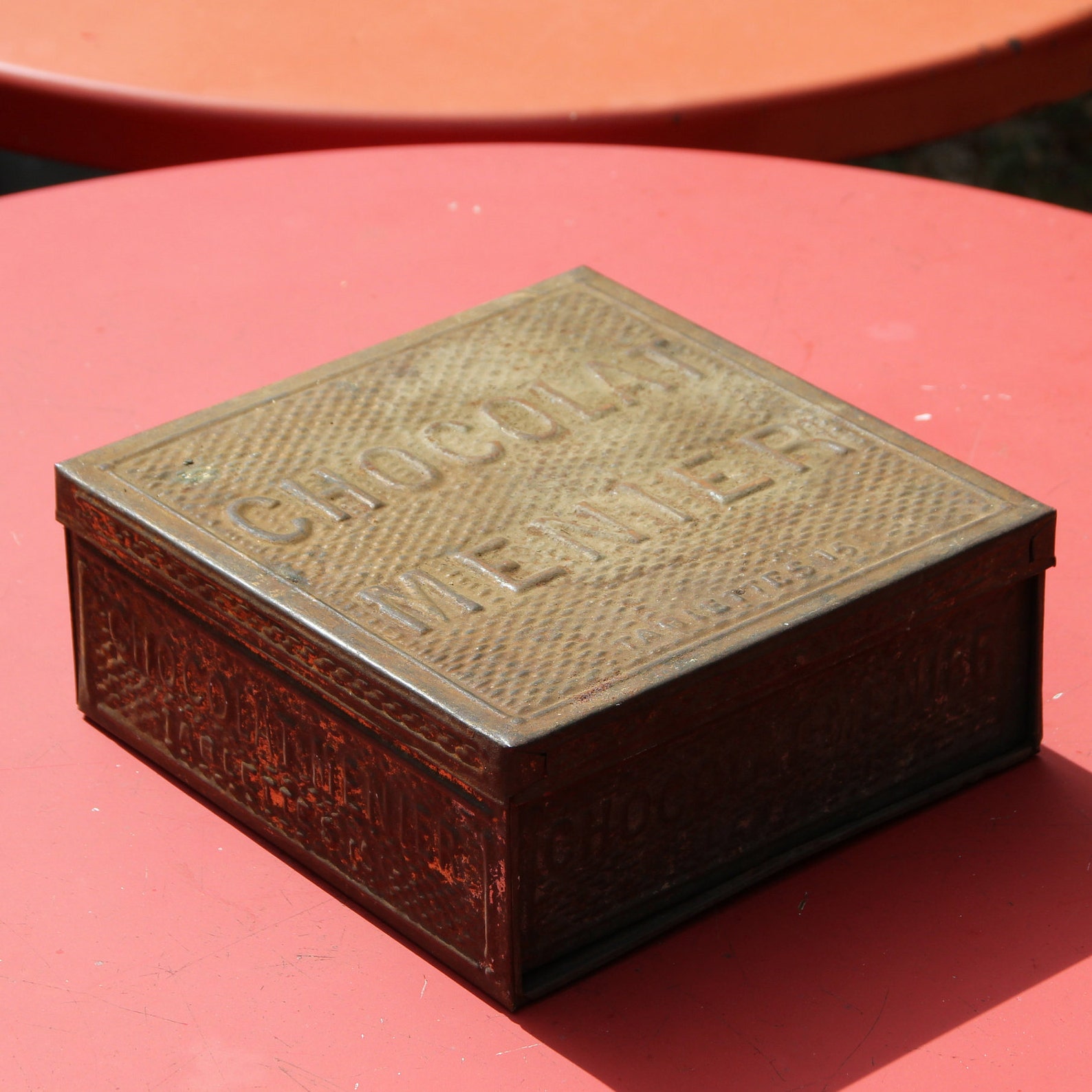 Vintage France Tin Metal Biscuits Box Candies Chocolate Box | Etsy