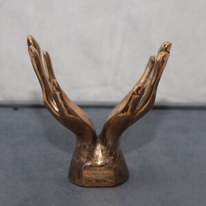 Bronze Two Hands Sculpture Gold Hands Golden Hand Award Gold ...