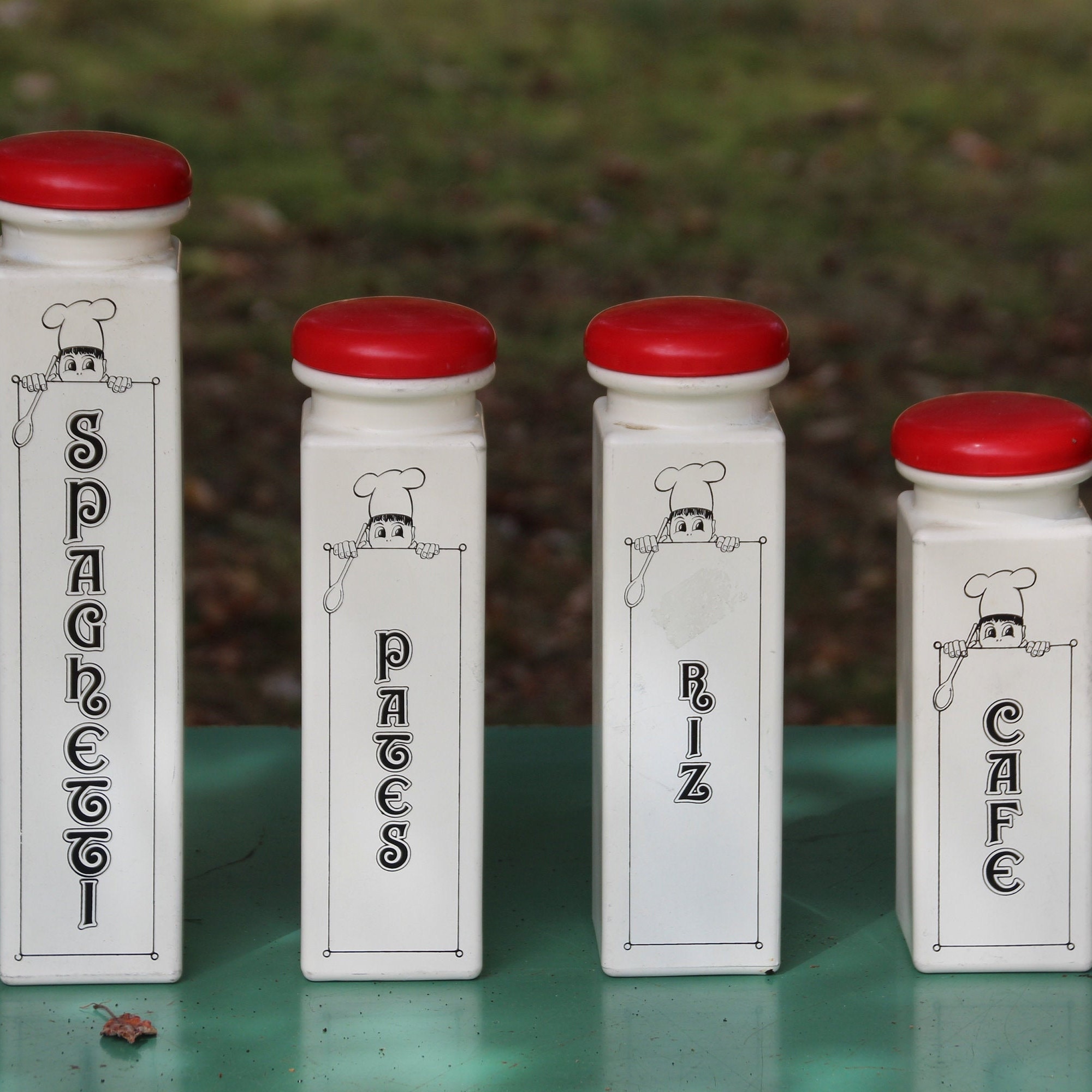 1950s canisters,vintage French canisters retro kitchenware,retro ...