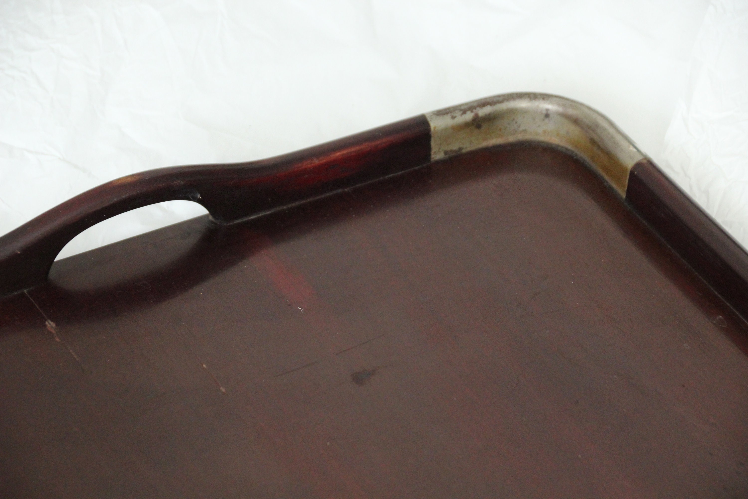 Vintage Mahogany Wood Trays