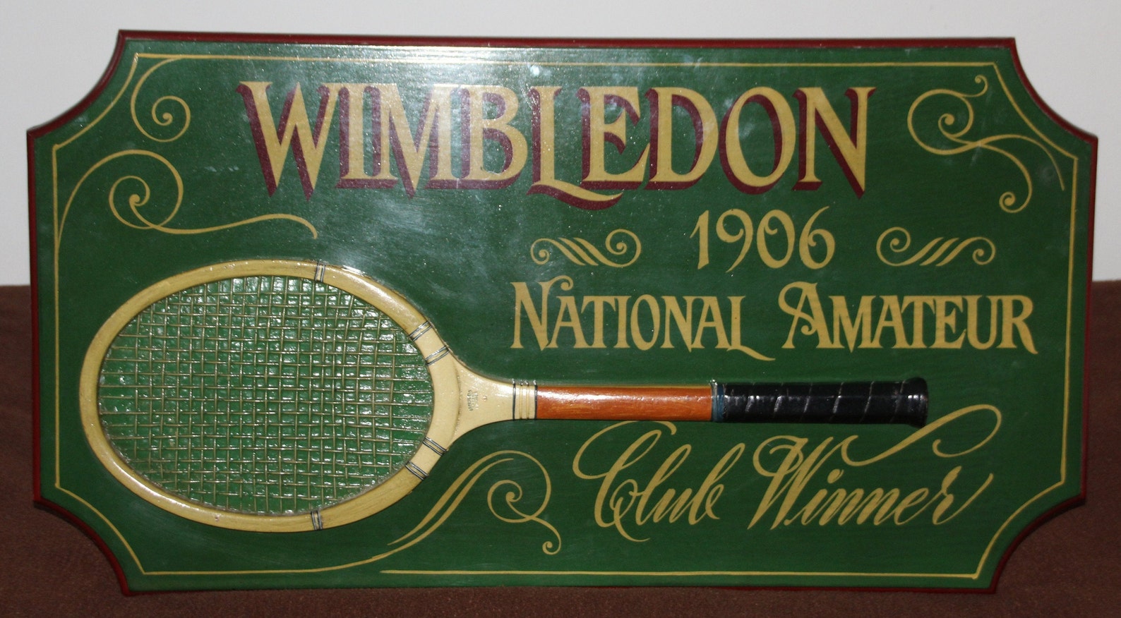 Large Tennis Sign Wimbledon Antique Tennis Art Tennis Wall - Etsy