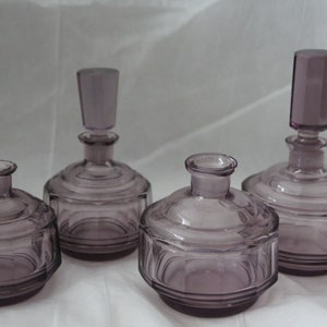 Amethyst Crystal Perfume Bottles Vanity Set Dressing Set Soap Dish ...