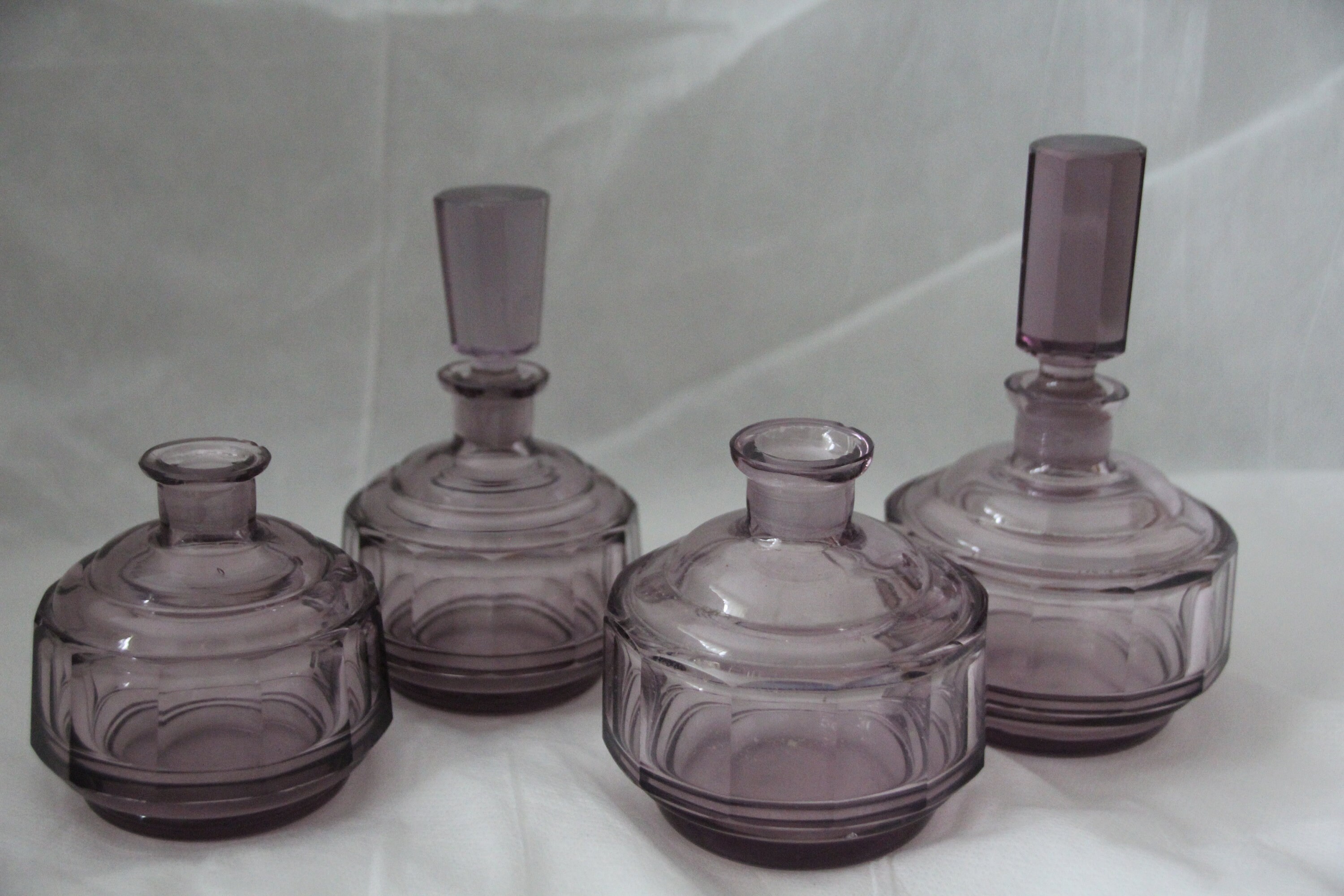 Amethyst Crystal Perfume Bottles Vanity Set Dressing Set Soap Dish ...
