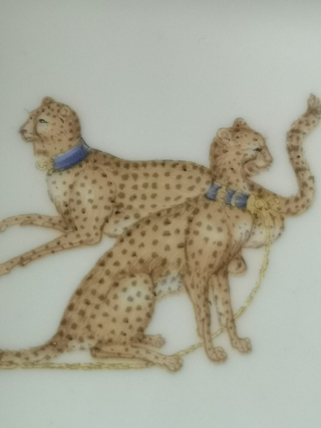 Cheetah Porcelain Pin Tray Plate Paris Porcelain White Gold Porcelain ...