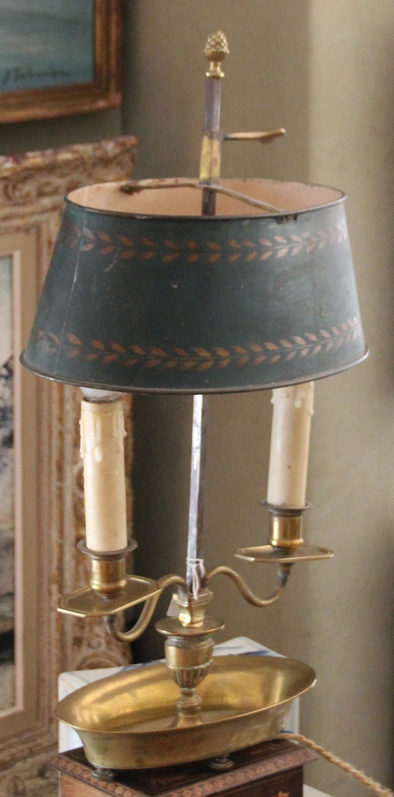 French Empire Lamp French Antique Lamp Antique Desk Lamp Bouillotte ...