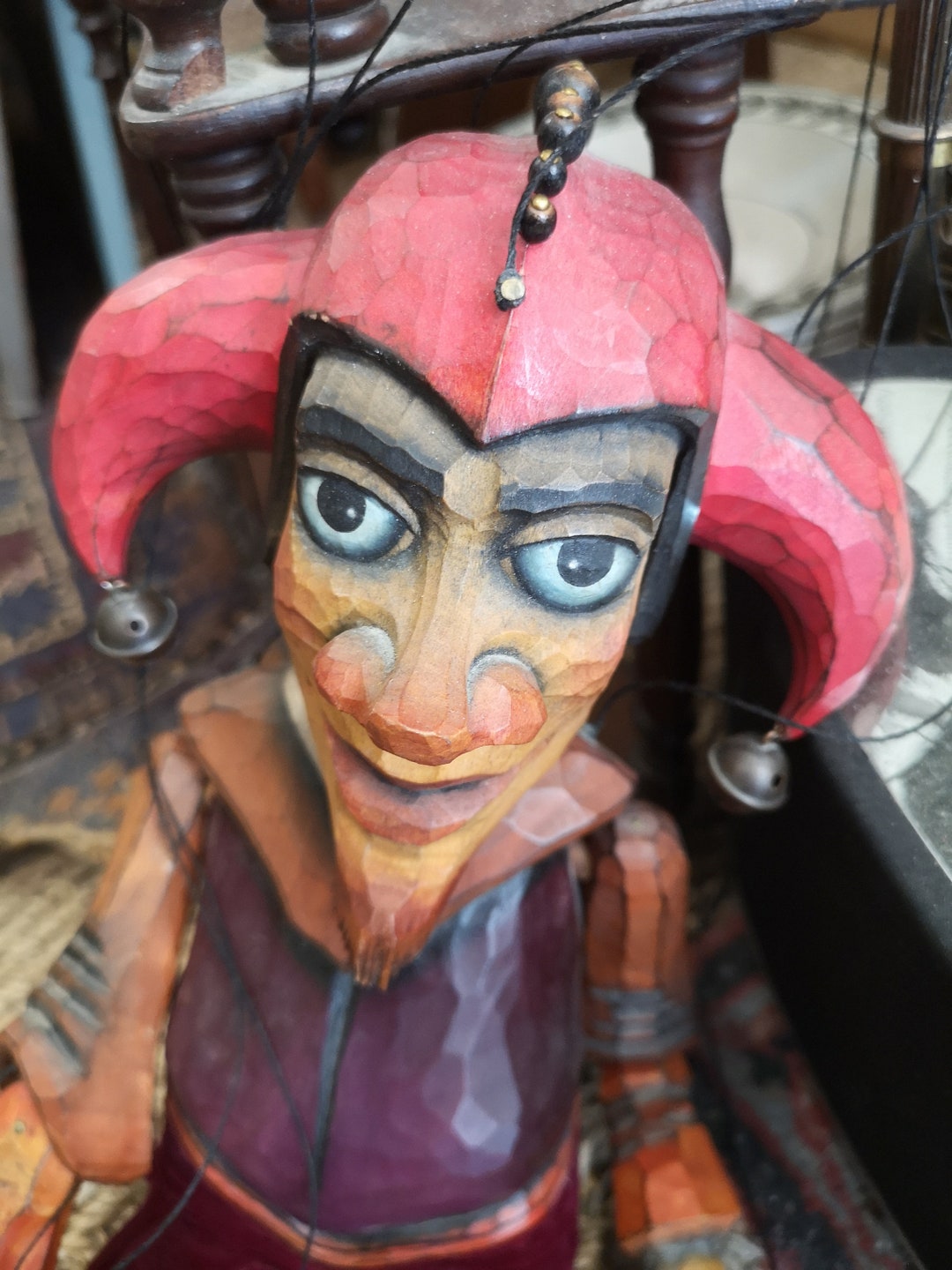 RESERVED String Wooden Jester Puppet Art Puppetry Puppet Show Jester ...