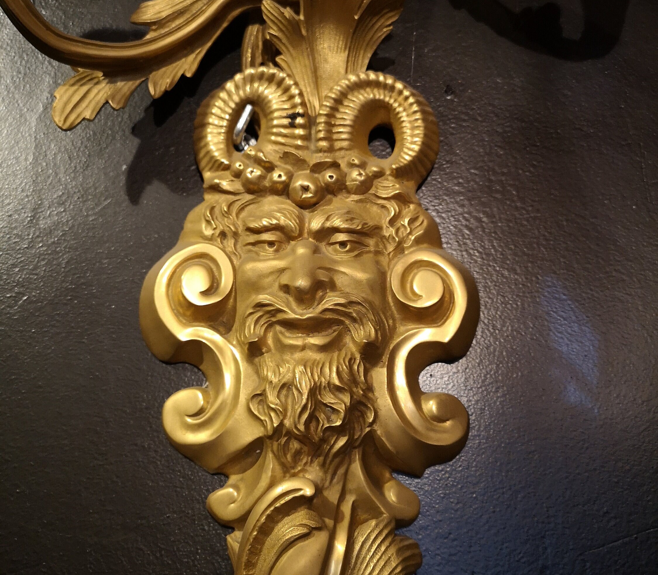 Bronze Wall Decor Candle Holder Demon Decor Devil Face Gothic - Etsy