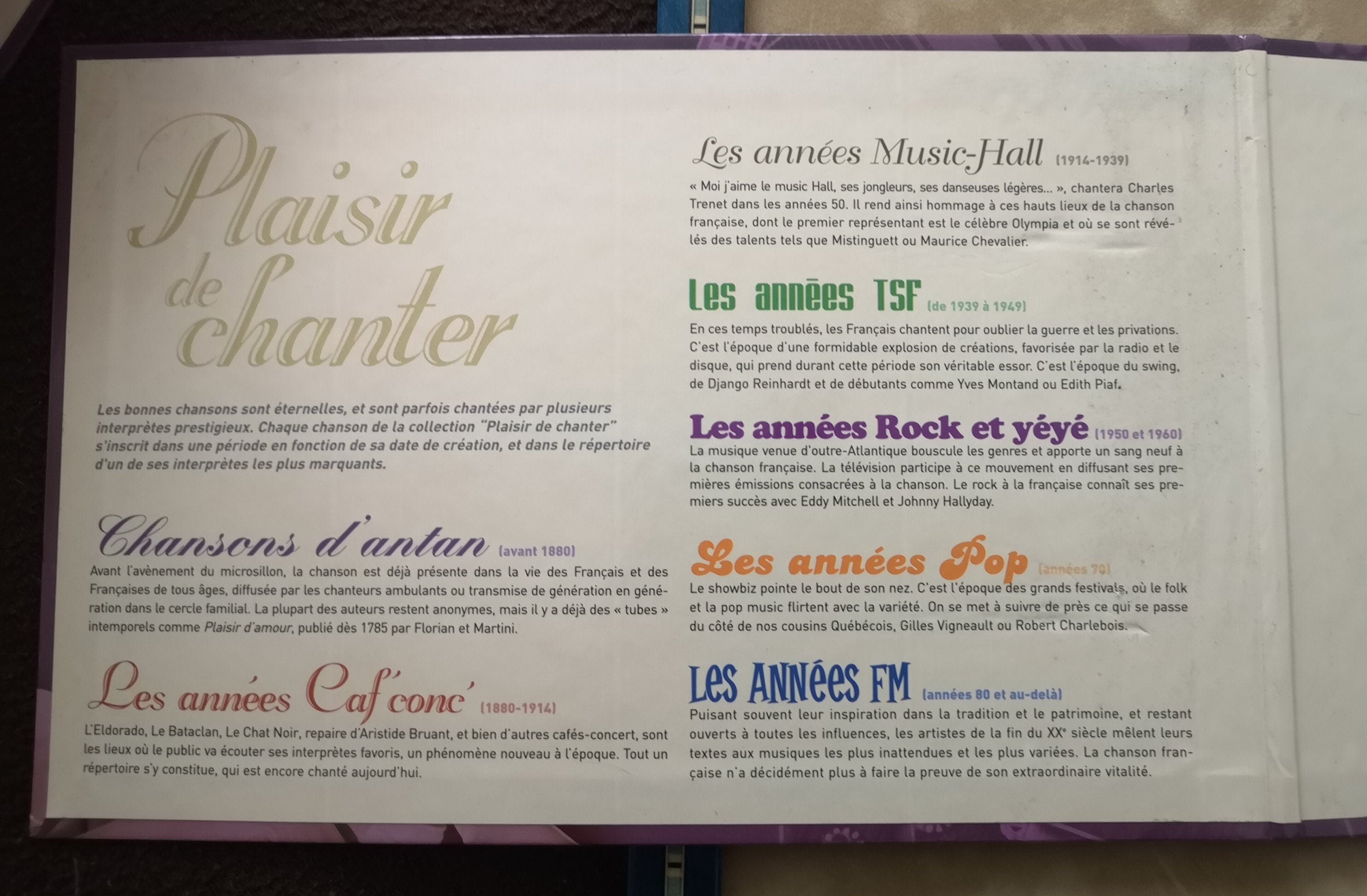 French Songs Binder of Cards Collector Retro Variety Song - Etsy