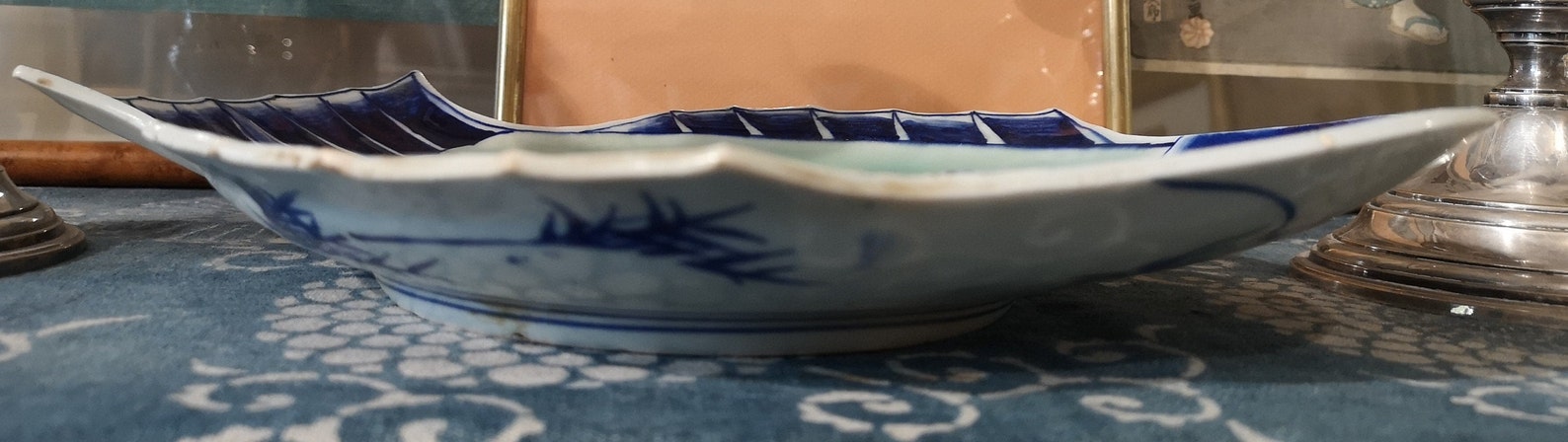 Japanese Antique Porcelain Plate Fish Shaped Blue Green Meiji - Etsy
