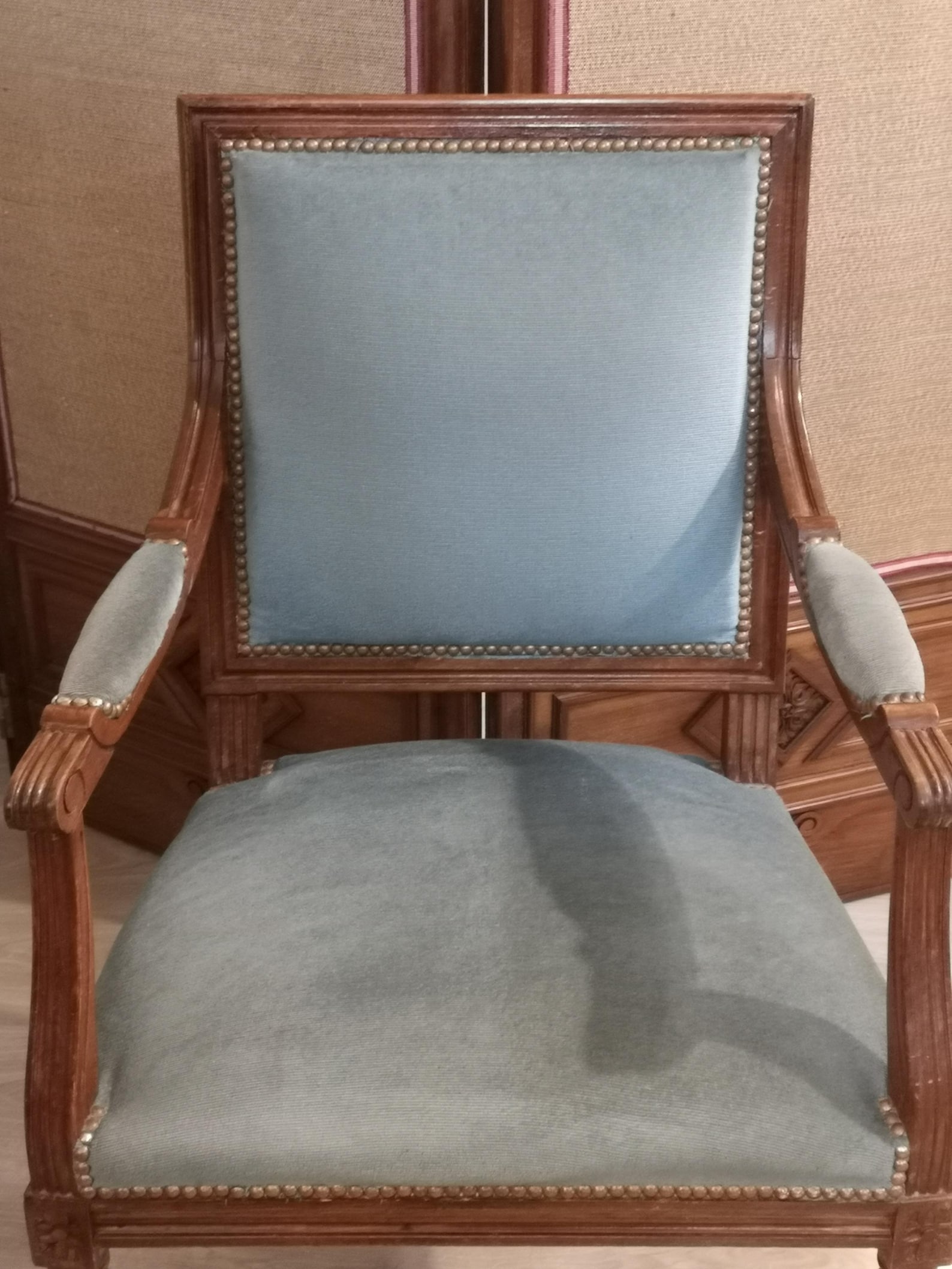 Blue Armchair Chair Lounge Accent Chair Living Room Furniture Bedroom ...