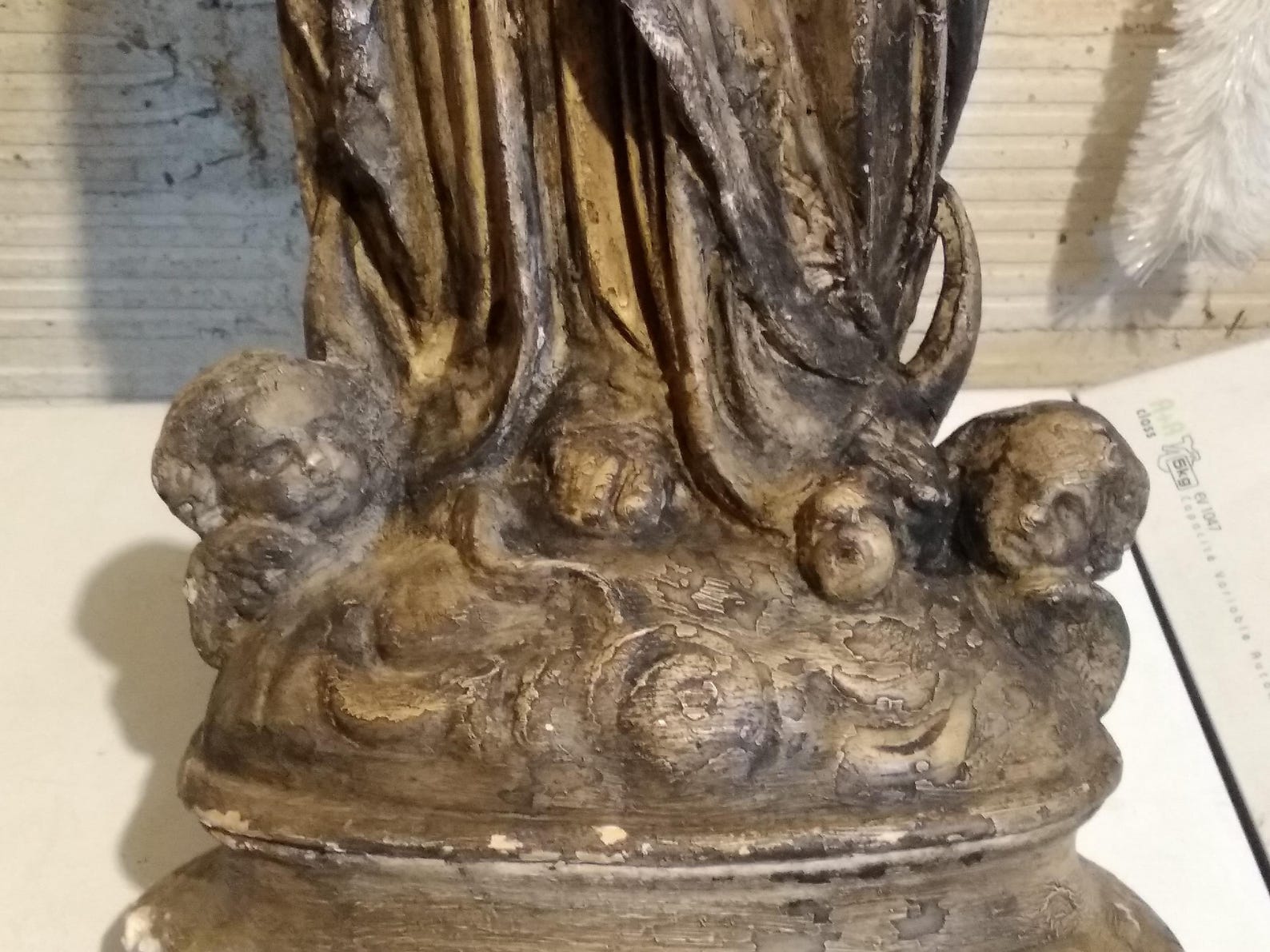 Antique French Virgin Mary Statue Religious Decor Sculpture Art - Etsy