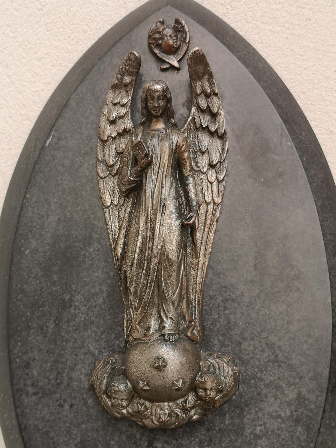 Winged Angel Holy Water Stoup Holy Water Font Religious Wall Decor ...