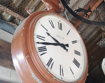 Double-side Retro Station Clock, Industrial, Loft Style. - Etsy