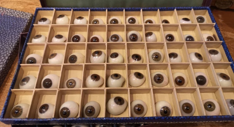 Medical Antiques Antique Glass Eyes Real Glass Eyes Antique Eyes ...